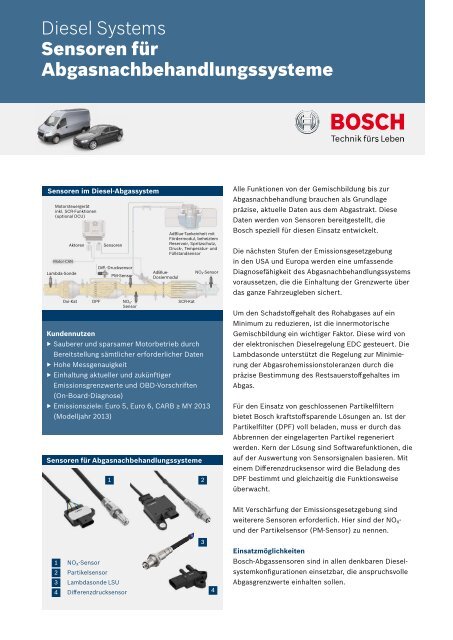 Sensoren fÃ¼r Abgasnachbehandlungssysteme - Bosch Automotive ...
