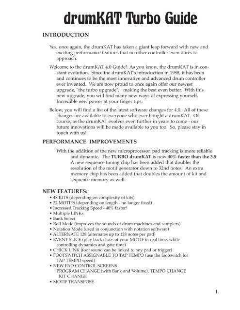drumKAT Turbo Guide - Alternate Mode