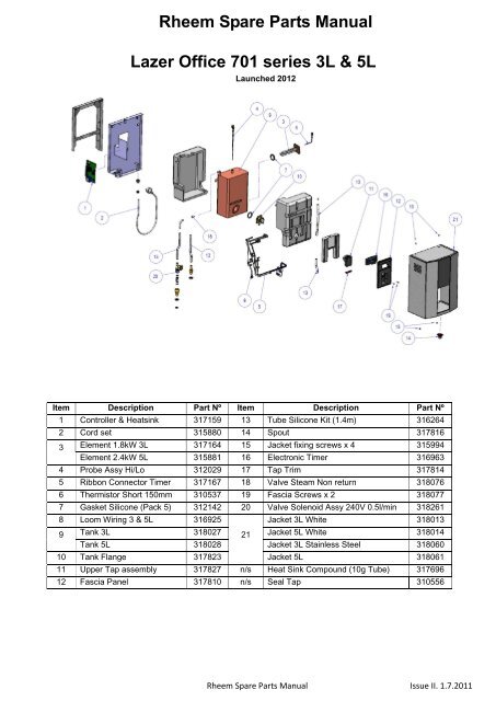 Rheem Parts Rheem Water Heater Parts & Accessories; Type: Powered