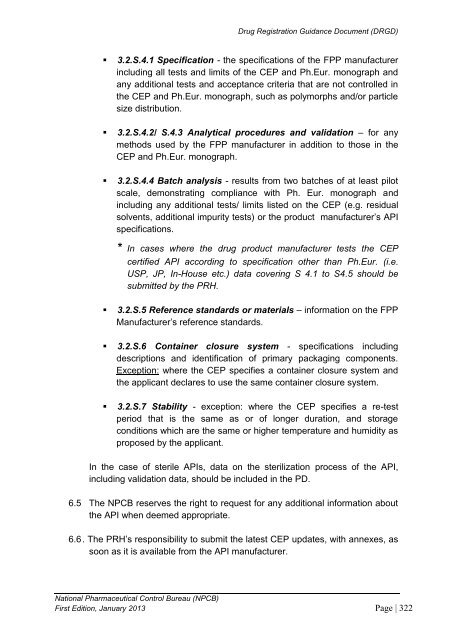 Drug Registration Guidanc