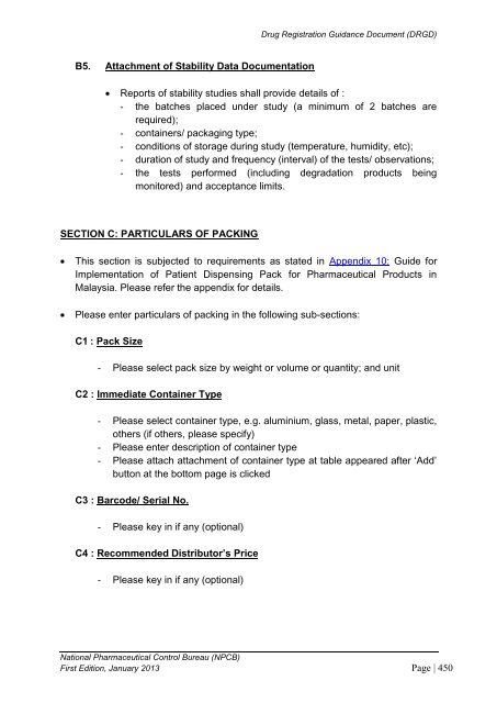 Drug Registration Guidanc