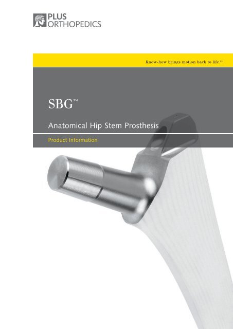 Anatomical Hip Stem Prosthesis - Plus Orthopedics