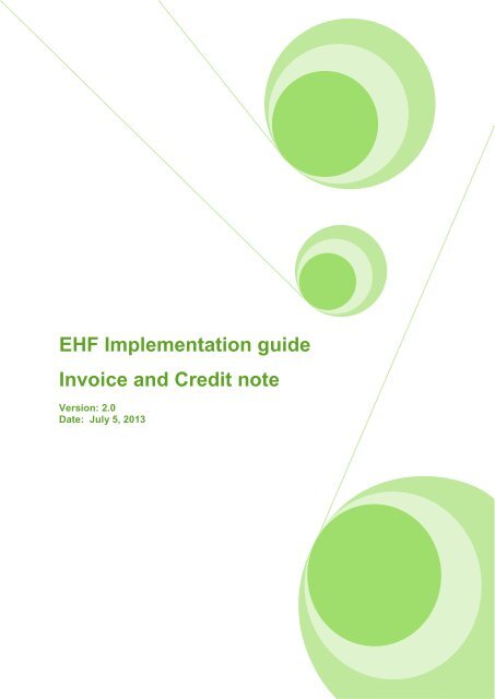 EHF Implementation guide Invoice and Credit note - Nets