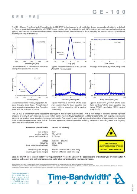 S E R I E SG E - 1 0 0The