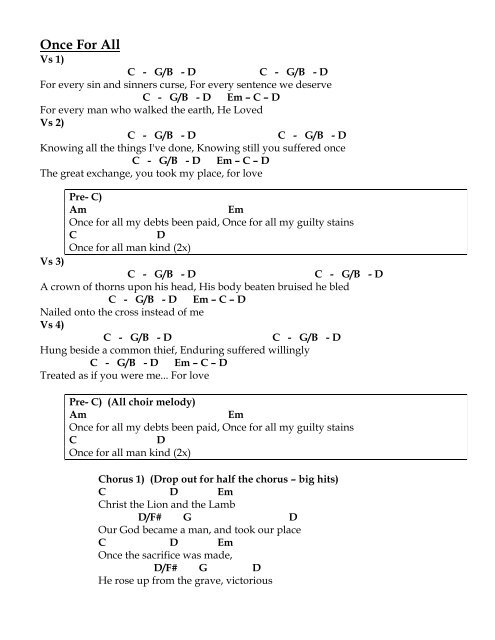 Once For All - Scott Cunningham Music
