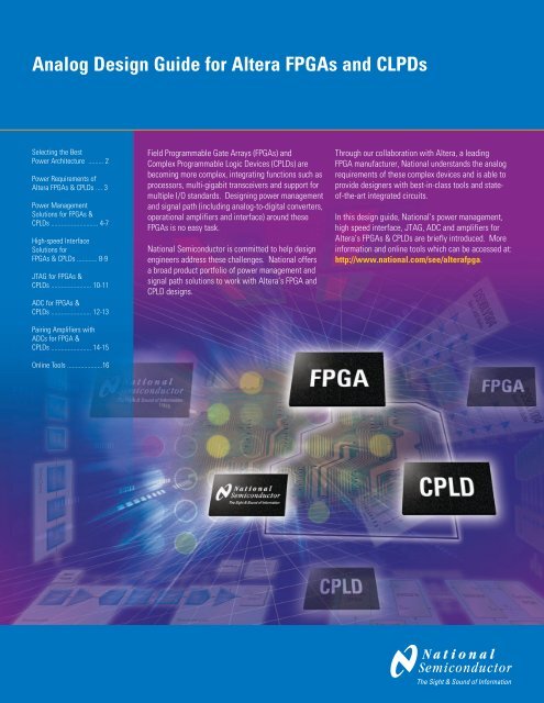 Analog Design Guide for Altera FPGAs and CLPDs - MotionFire