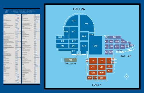 HALL 2C HALL 2A HALL 1