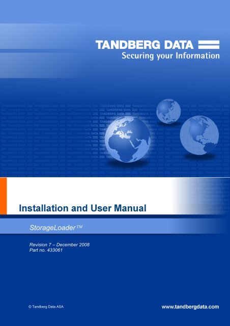 StorageLoader Installation and User Manual - Tandberg Data