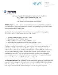 Putnam Stable Value Fund - Putnam Investments