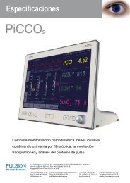 Catéter PiCCO Especificaciones - PULSION Medical Systems SE