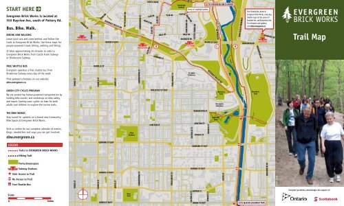 Trail Map from the Downtown Core - Evergreen