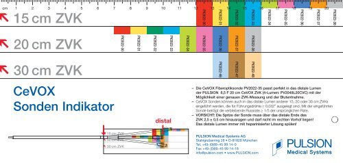 15 cm ZVK 20 cm ZVK 30 cm ZVK - PULSION Medical Systems SE