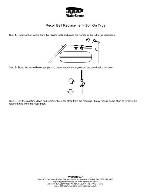 Diagram Of Recoil Belt On A Water Rower Mk1 Lorise Recoil St