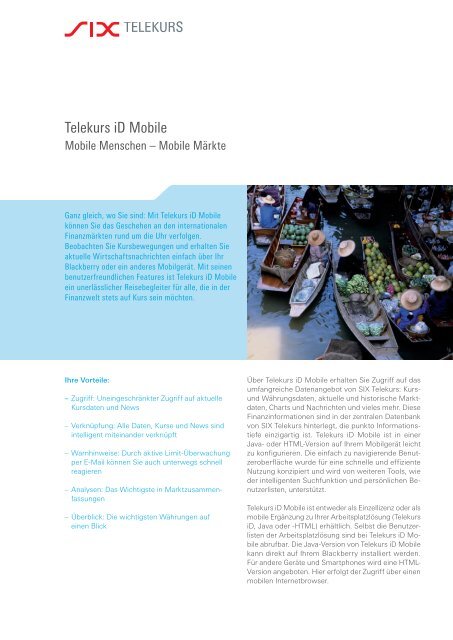 Telekurs iD Mobile - SIX Financial Information