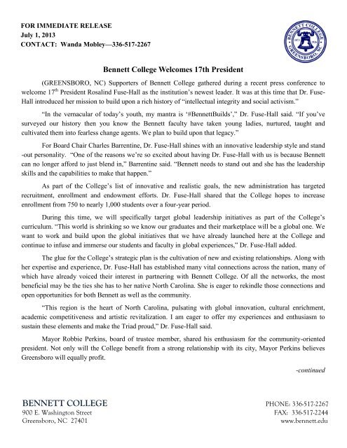 BENNETT COLLEGE