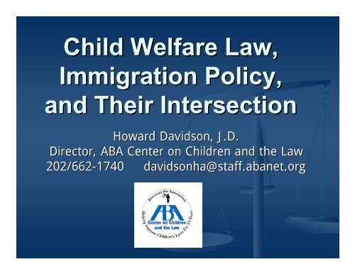 Child Welfare Law, Immigration Policy, and Their Intersection (June ...