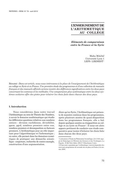 pgcd et nombres premiers - Maths-et-tiques