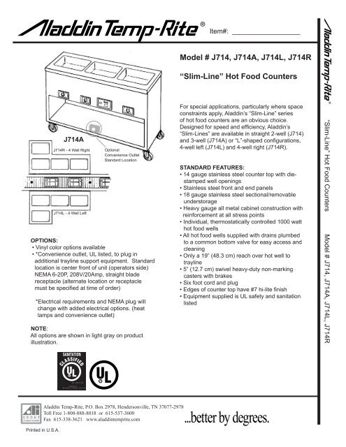 View - Aladdin Temp-Rite