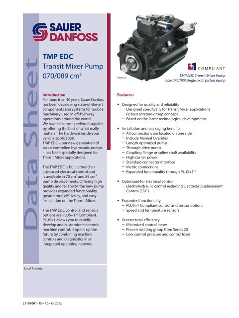 TMP EDC - Sauer-Danfoss