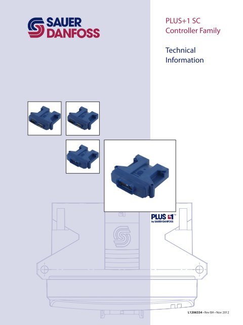 PLUS+1 SC Controller Family Technical Information - Sauer-Danfoss