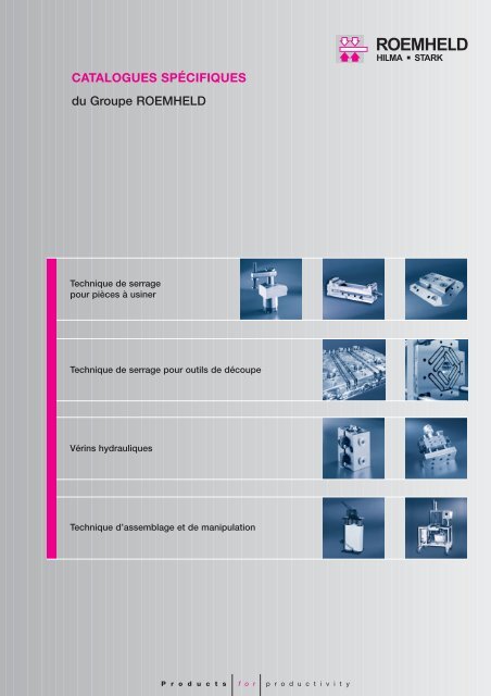 CATALOGUES SPÃƒÂƒÃ‚Â‰CIFIQUES du Groupe ROEMHELD - Hilma-RÃƒÂƒÃ‚Â¶mheld ...