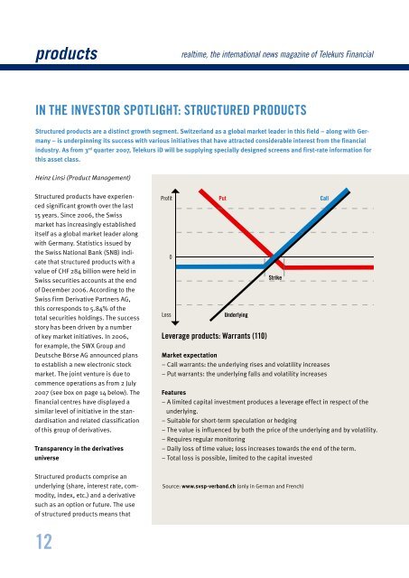 1 products - SIX Financial Information