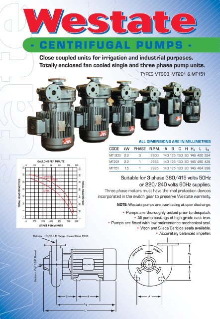 Westate Centrifugal Pumps - Apollo Cleaning Systems