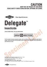 Success NEO Insecticide label - Agtech.com.au