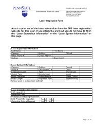 Laboratory Self Inspection Form