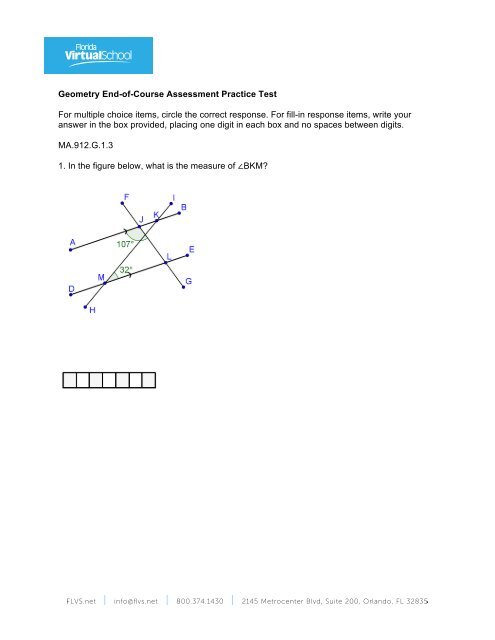 Geometry Practice Test
