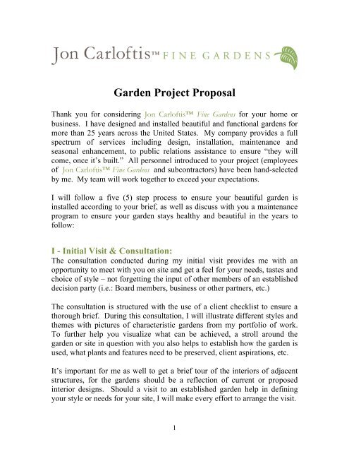 Garden Project Proposal-Final - Jon Carloftis