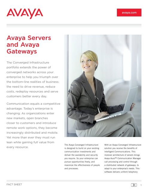 Avaya Servers and Avaya Gateways