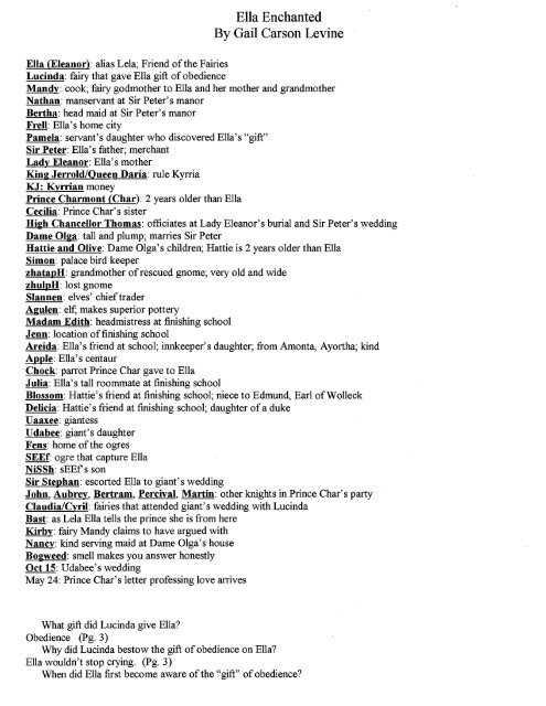 Ella Enchanted Sir Peter