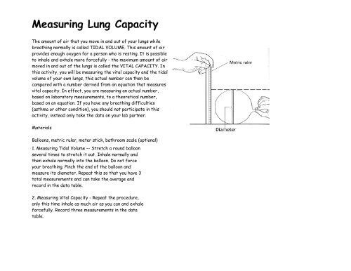 Measuring Lung Capacity