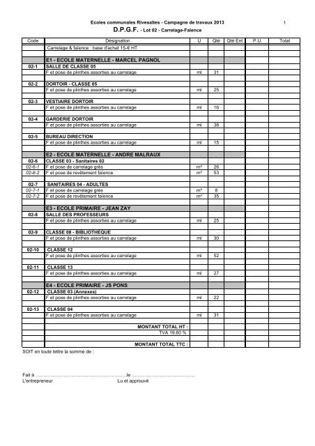337.12-DPGF Lot 02-carr. - Mairie de Rivesaltes