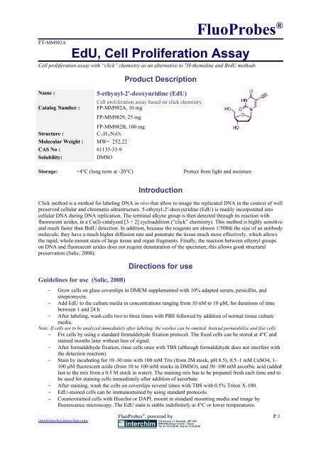 EdU Cell Proliferation Assay - Interchim
