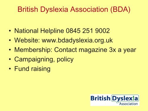 British Dyslexia British Dyslexia