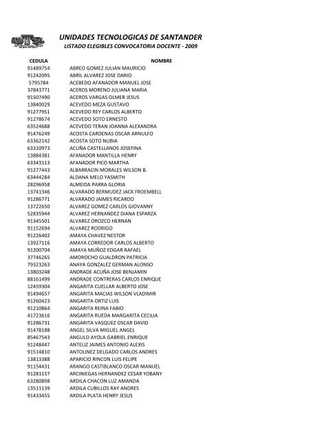 unidades tecnologicas de santander - Unidades TecnolÃ³gicas de ...