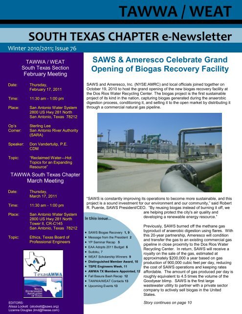 TAWWA / WEAT - Water Environment Association of Texas