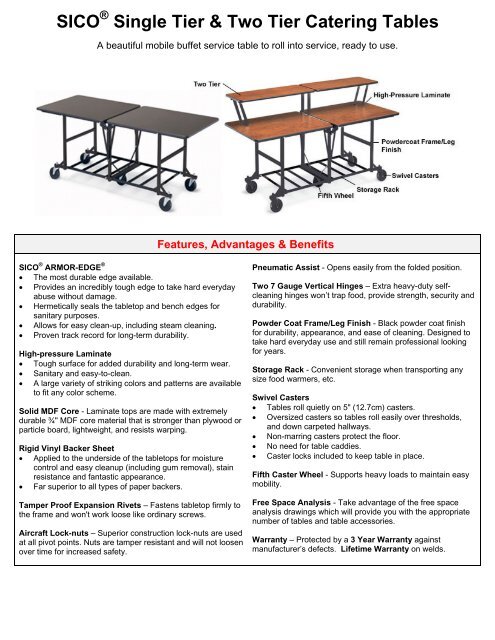 Catering Table - Sico Inc.