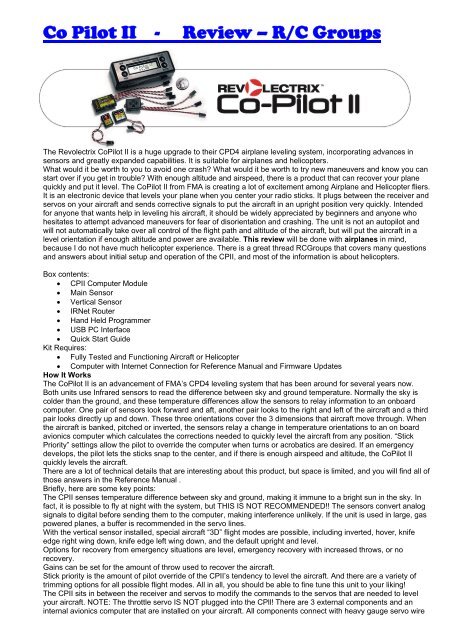 Co Pilot II - Review – R/C Groups - RC World