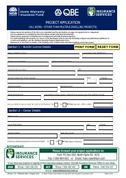 Application For Job Specific Policy - HIA Insurance Services