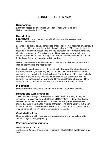 LOSATRUST H TABLETS