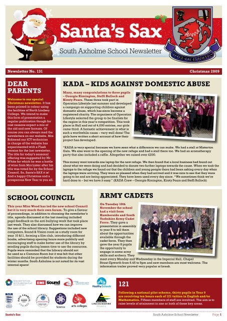 December 2009 - South Axholme Academy