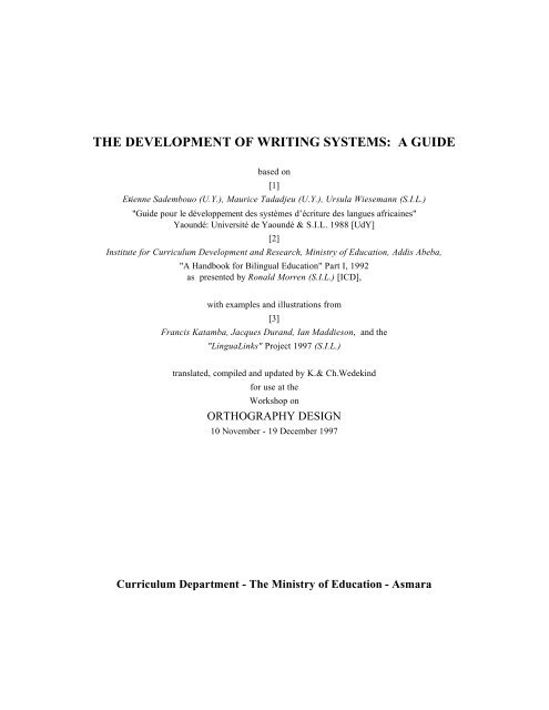 1997 The Development of Writing Systems - A Guide.pdf