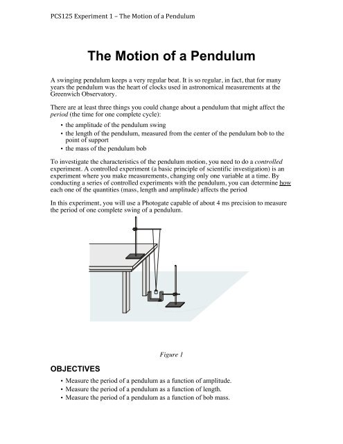 The Simple Pendulum - Ryerson Department of Physics