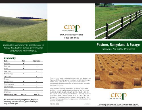 Pasture, Rangeland & Forage - AgriCharts