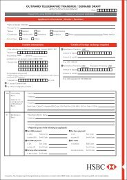 TELEGRAPHIC TRANSFER REQUEST FORM - HSBC Bermuda