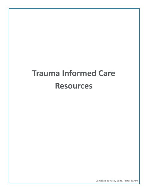 Trauma Informed Care Resources - Foster Parents Support Services ...