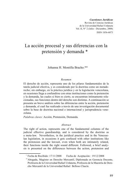 La acción procesal y sus diferencias con la pretensión y demanda